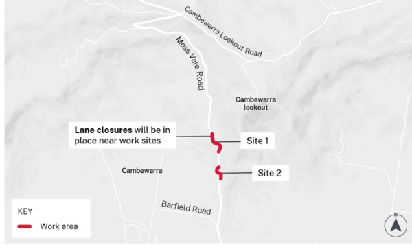 Next stage of Landslip repairs underway on Cambewarra and Brown Mountains